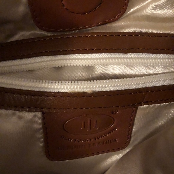 Ili | Bags | White Leather Shoulder Bag By Ili Brown Strap | Poshmark